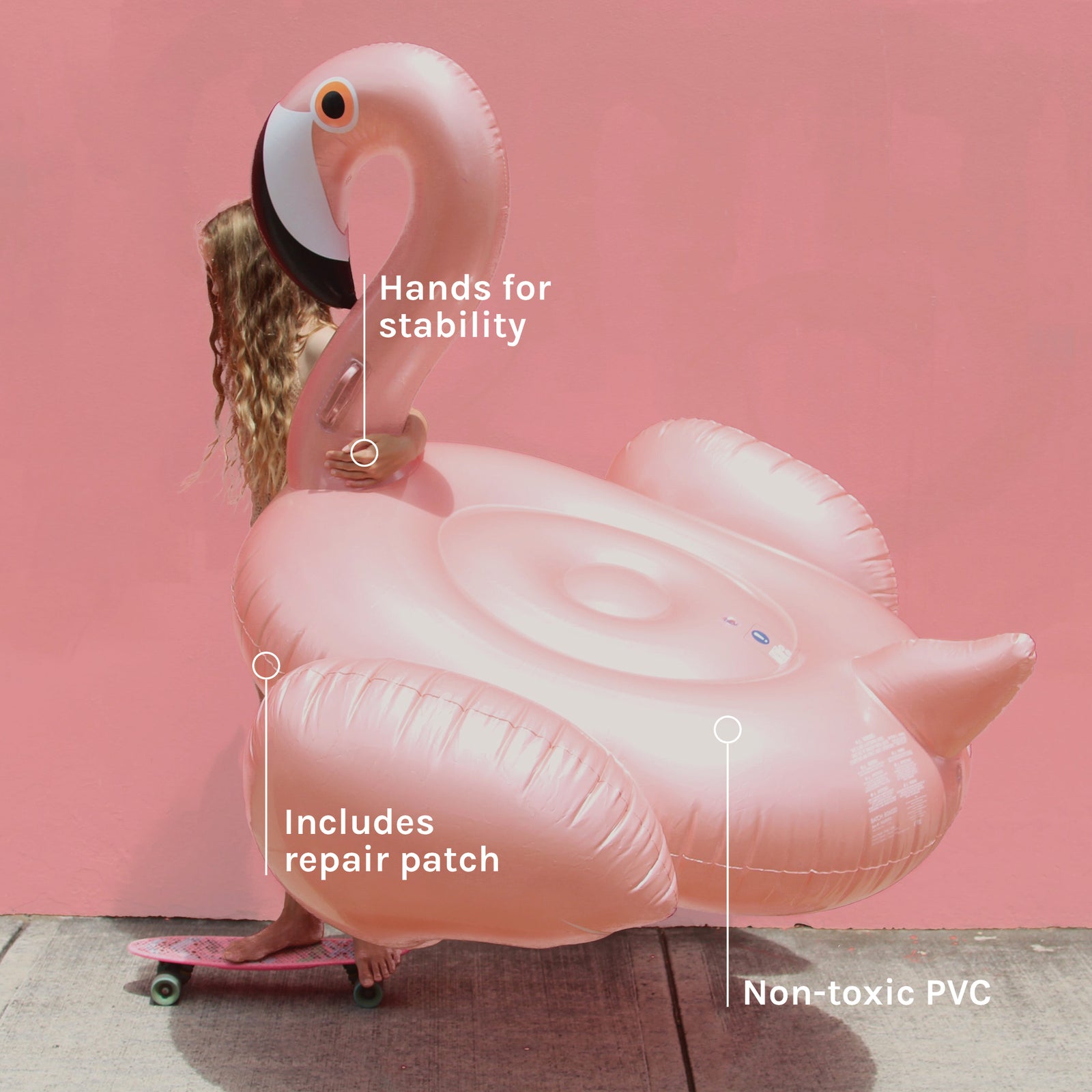 Luxe Ride-On Float | Flamingo Rose Gold - SUNNYLiFE